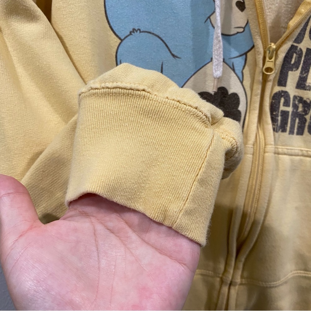 Care Bears Just Plain Grumpy Full Zip Hoodie Yellow L… - Gem